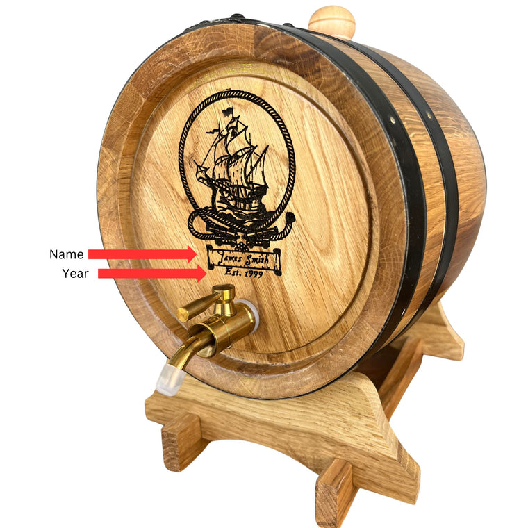 Custom Oak Barrel Engraving - Adelaide Wine Barrels