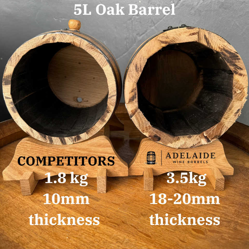 Custom Oak Barrel Engraving - Adelaide Wine Barrels