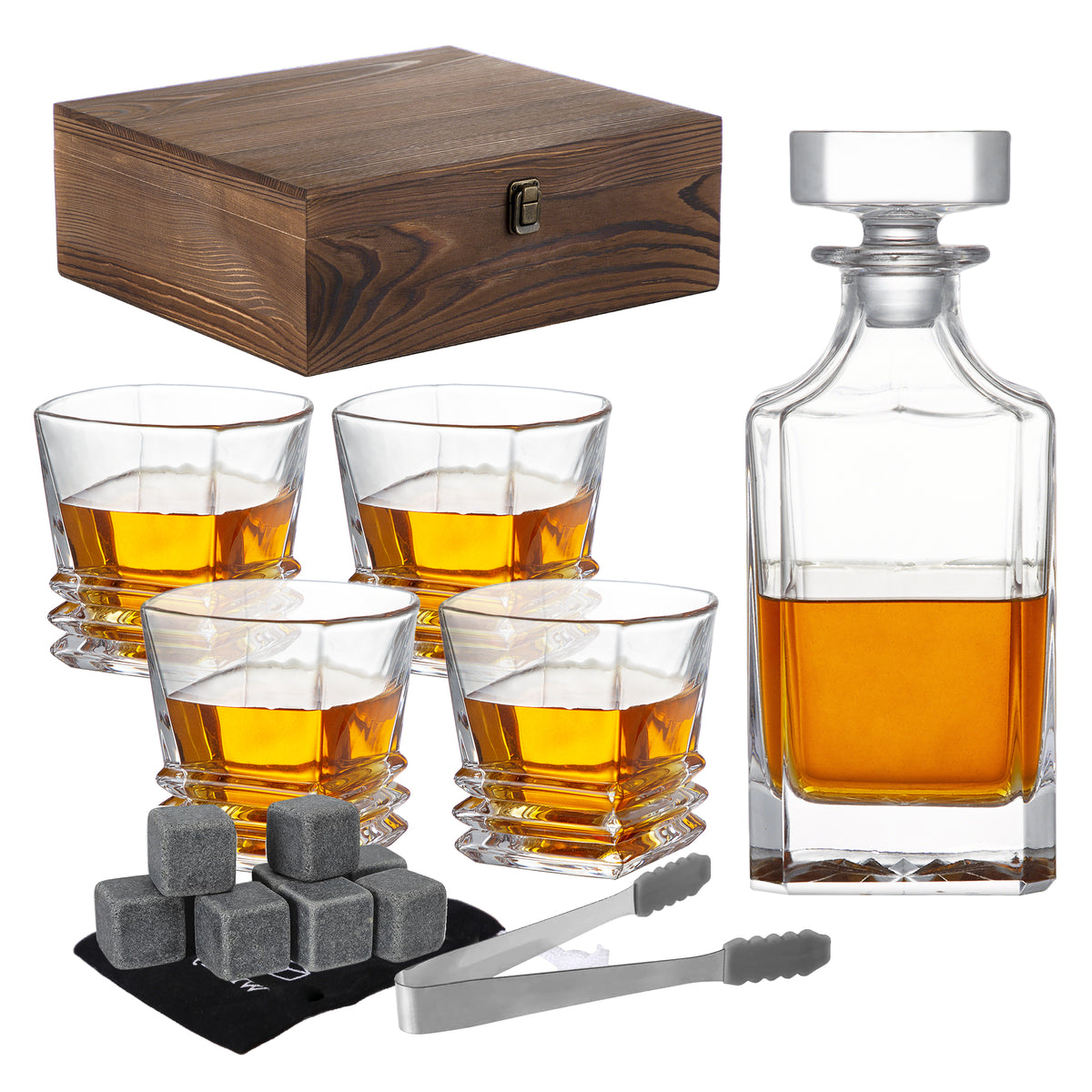 Whisky Stone Decanter Set (with 4 glasses) – Adelaide Wine Barrels