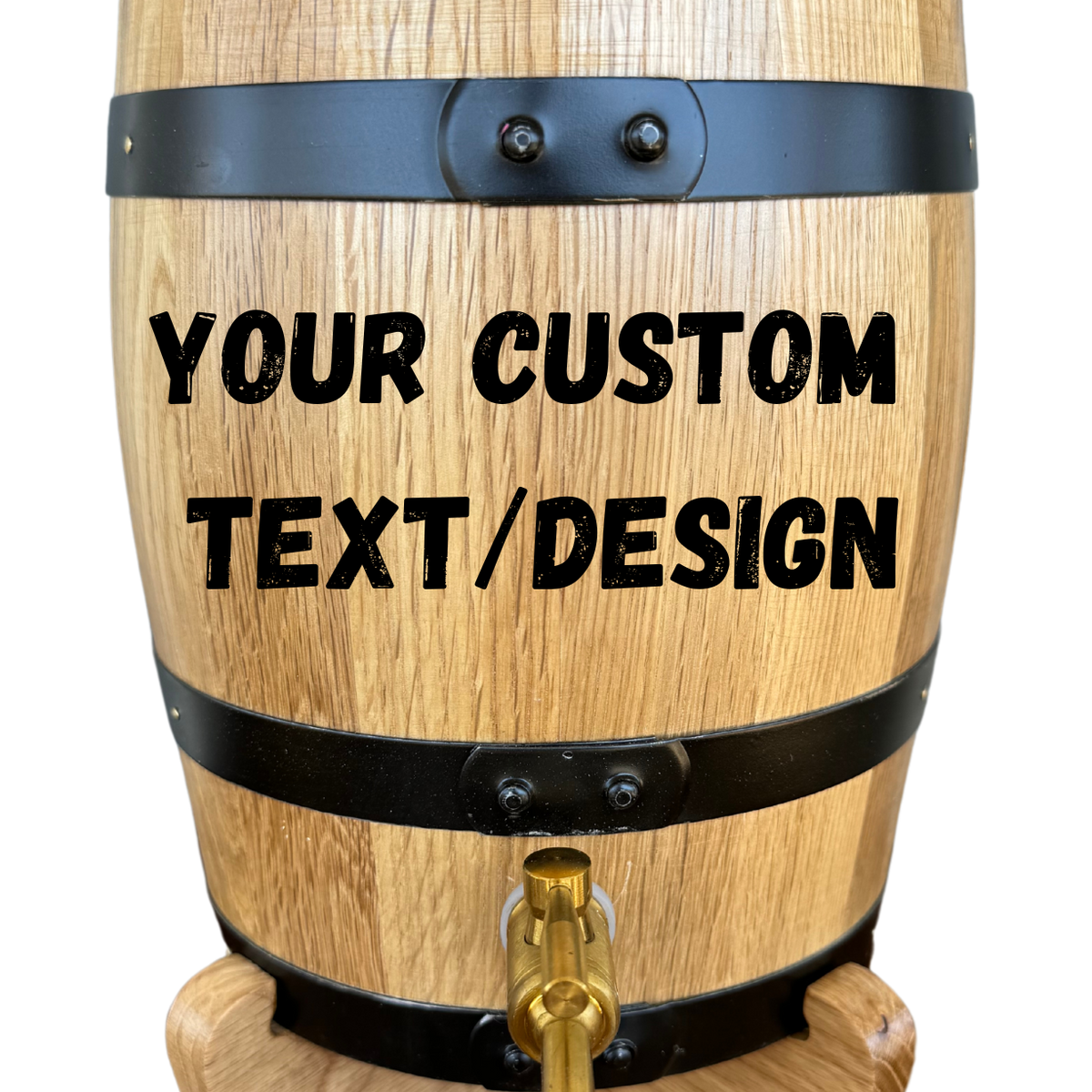 Custom Oak Barrel Upright Engraving - Adelaide Wine Barrels